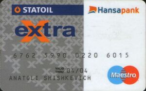 Bank Card: Statoil extra-1 (Hansapank, EstoniaCol:EE-MS-0011