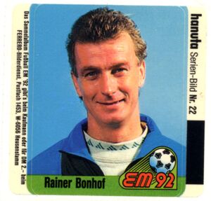 Meal Toy: 22 Rainer Bonhof (Stickers, Germany(Hanuta - EM 92) Col:HAN ...