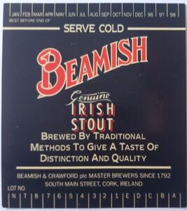 Drink Label: Beamish Geniume Stout (Beamish & Crawford plc, IrelandCol ...