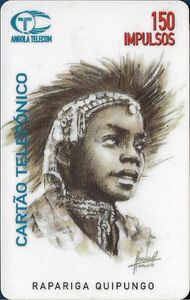 Phonecard: Rapariga Quipungo (Angola Telecom, Angola(Chip Cards) Col:AO ...