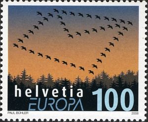 Stamp: Europa 2008 - Letters (Switzerland(Europa (C.E.P.T.) 2008 ...