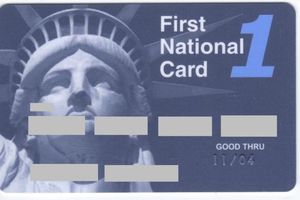 Bank Card: First National Card (First National Bank, United States of ...
