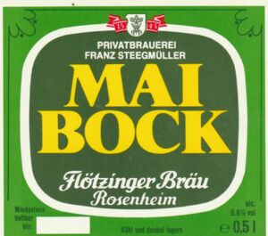 Drink Label: Flötzinger Bräu Mai Bock (Flötzinger Brauerei Franz Steegmüller GmbH & Co., Germany ...
