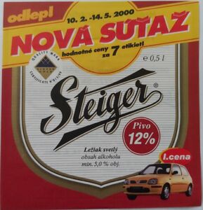 Drink Label: Steiger 12% Nova Sutaz (Pivovar Vyhne, SlovakiaCol:SK-BEER ...