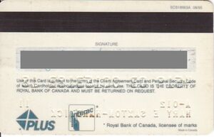 Bank Card: Client card (Royal Bank of Canada, CanadaCol:CA-PL-0019.01