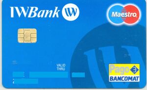 Tarjeta de Banco: IW card (Iw Bank, ItaliaCol:IT-MS-0103