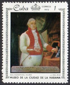 Stamp: J. del Rio: Salvador del Muro (Cuba(Paintings from the Museum of ...