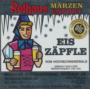 Drink Label: Rothaus Eis Zäpfle Märzen Export (Badische Staatsbrauerei ...