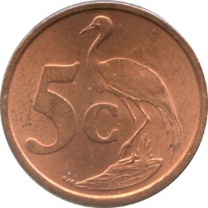 Coin: 5 Cents (Swati Legend. Ningizimu Afrika) (South Africa(1994~Today ...