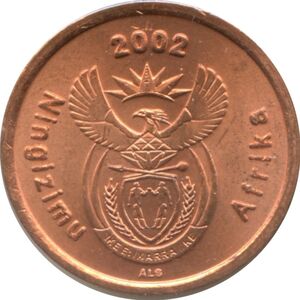Coin: 5 Cents (Swati Legend. Ningizimu Afrika) (South Africa(1994~Today ...