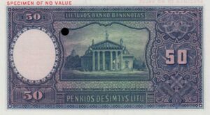 Banknote: 50 Litas (Lithuania(1927-1928 Issue) Wor:P-24s