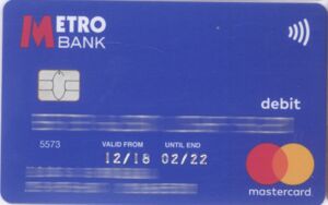 Bank Card: Metro Bank MasterCard Debit 7 (Metro Bank, United Kingdom of ...