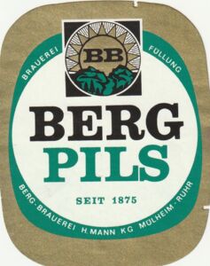 Drink Label: Berg Pils (Berg-Brauerei H. Mann KG, Germany, Federal ...