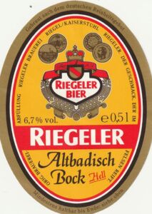 Dranketiket: Riegeler Altbadisch Bock Hell (Riegeler Brauerei, DuitslandCol:DE-BEER-007628
