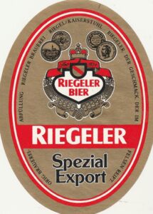 Drink Label: Riegeler Spezial Export (Riegeler Brauerei, Germany, Federal RepublicCol:DE-BEER-007642