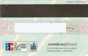 Bank Card: comdirect bank MS ec 01 (Comdirect Bank, Germany, Federal ...