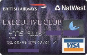 Bank Card: British Airways VISA NatWest (National Westminster Bank ...