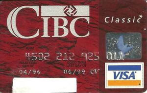 Bank Card: Cibc Classic (Cibc, CanadaCol:CA-VI-0068