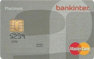 Bank Card: Bankinter Platinum (Bankinter, Spain) Col:ES-MC-0131