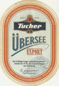 Drink Label: Tucher Übersee Export (Tucher Traditionsbrauerei, Germany ...
