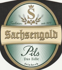 Drink Label: Sachsengold Pils (Mauritius Brauerei Zwickau GmbH, Germany ...