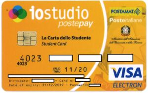 Bank Card: Io studio - Carta dello studente (Poste Italiane, ItalyCol ...