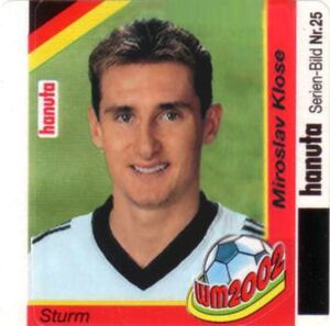 Meal Toy: 25 Miroslav Klose Sturm (Stickers, Germany(Hanuta - WM 2002 ...
