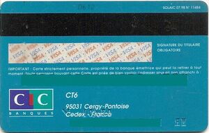 Bank Card: CIC Banque Cial (CIC, FranceCol:FR-VI-0154