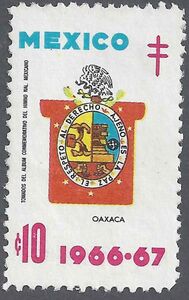 Stamp: Oaxaca (Mexico: Cinderella Stamps(Anti-TBC 1966: Emblems of ...