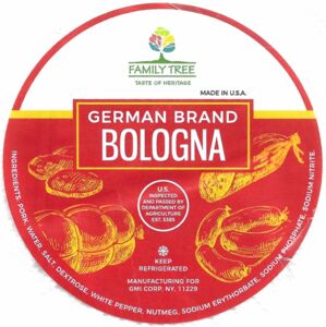 Food Label: Family Tree German Bologna (GMI Inc., United States of ...
