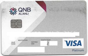 Bank Card: QNB Platinum 1 (Qatar National Bank (Egypt), EgyptCol:EG-VI-0029