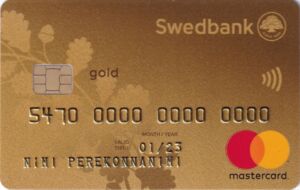 Bank Card: MasterCard Gold (Swedbank, EstoniaCol:EE-MC-0132.05