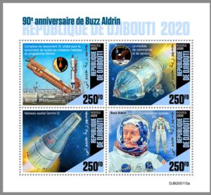 Stamp: 90th Anniversary of the Birth of Buzz Aldrin (Djibouti(Buzz ...