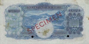Banknote: 1,000 Lev (Bulgaria) (1929 Issue) Wor:P-53s