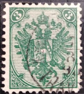 Stamp: Coat Of Arms With Numbers (Bosnia and Herzegovina, Austro ...
