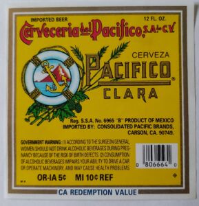 Drink Label: Pacifico Clara (Cerveceria del Pacifico, MexicoCol:MX-BEER ...