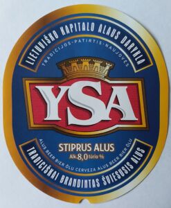 Etiqueta de Bebida: YSA Stiprus Alus (Astravo Alaus Darykla ...