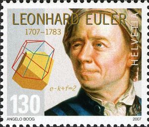 Stamp: 300th Anniversary of birth of Leonhard Euler (Switzerland(300th ...