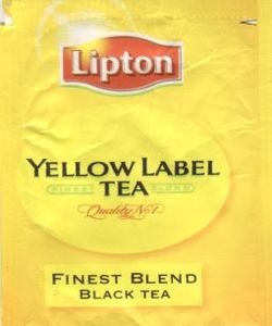 Tea Bag: Yellow Label Tea Finest Blend Black Tea (Lipton, United ...