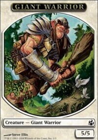 Game Card: Giant Warrior Token (Magic: The Gathering(Morningtide)