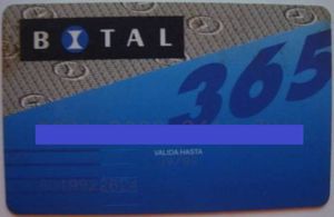 Bank Card: Bital 365 (Banco Internacional, MexicoCol:MX-GM-0007 💳