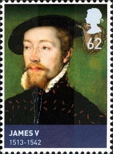 Stamp: King James V (United Kingdom of Great Britain & Northern Ireland ...