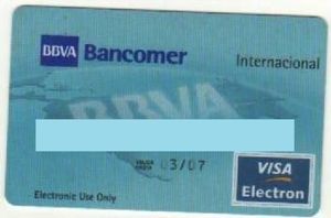 Bank Card: Bancomer Internacional (Bancomer, MexicoCol:MX-VE-0010