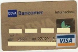 Bank Card: Bancomer Internacional (Bancomer, MexicoCol:MX-VI-0004