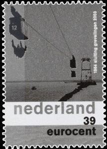Stamp: Building Dam, Grevelingen (Netherlands(50th Ann. of Floods in ...