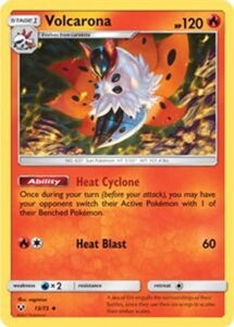 Game Card: Volcarona (Pokémon TCG(Shining Legends) 🃏