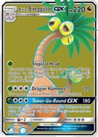 Game Card: Alolan Exeggutor GX (Full Art) (Pokémon TCG(SM - Crimson ...
