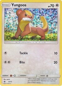 Game Card: Yungoos (Pokémon TCG(McDonald's Promos 2017)