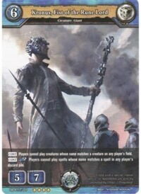 Game Card: Kronus, Fist of the Rune Lord (Dragoborne(Gears of Apocalypse)