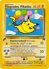 Game Card: Pikachu (Flying) (Pokémon TCG(Pikachu World Collection Promos)